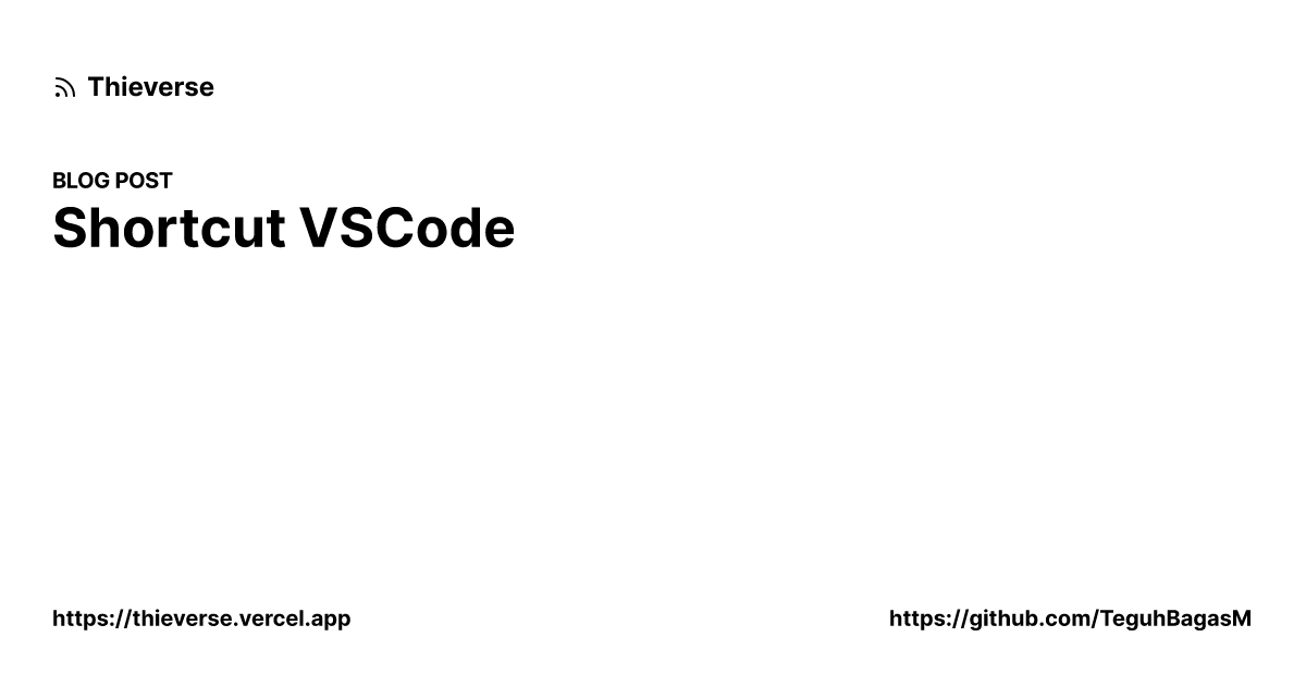 Shortcut VSCode